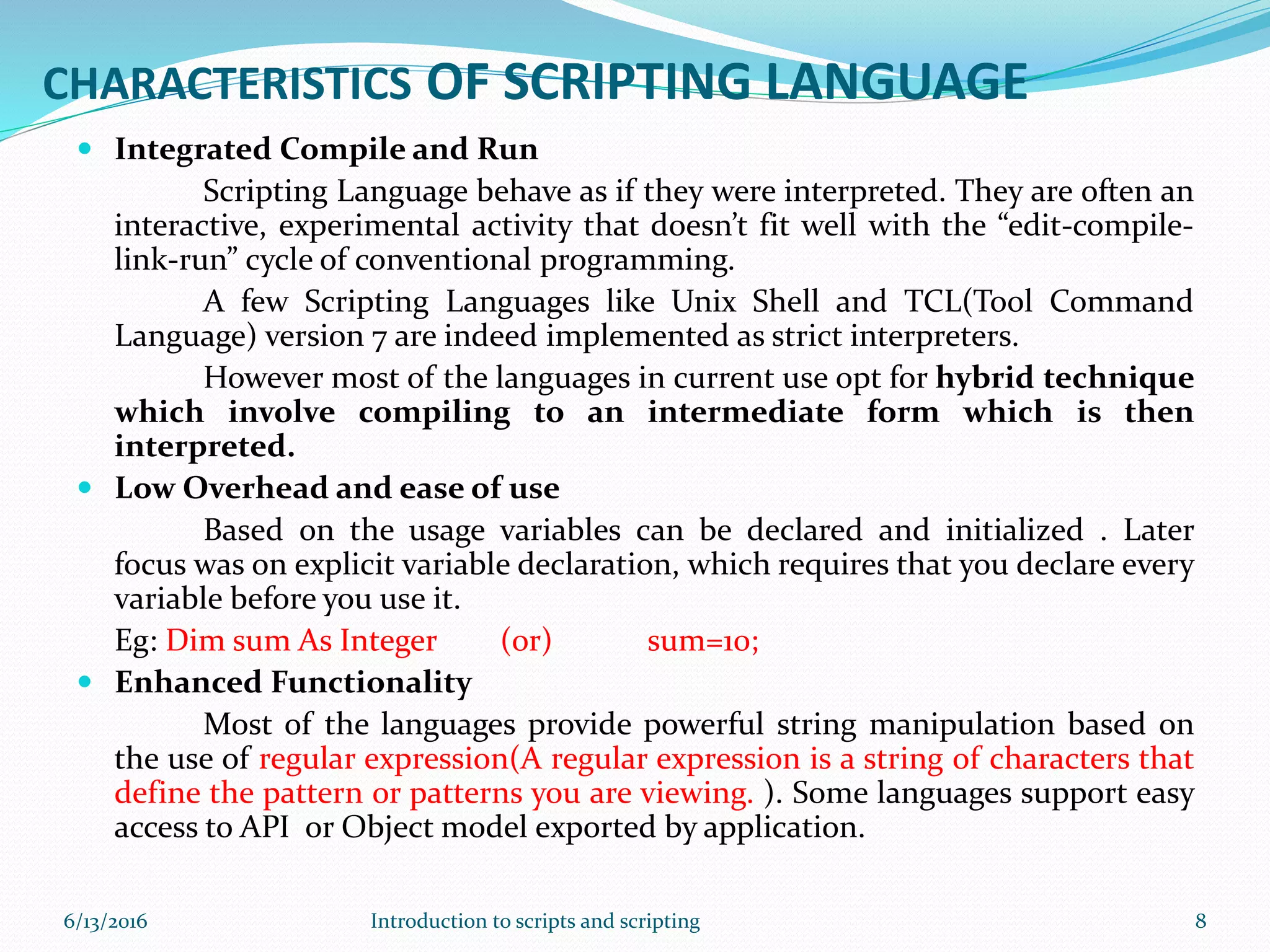Unit 1 Introduction To Scripts Ppt
