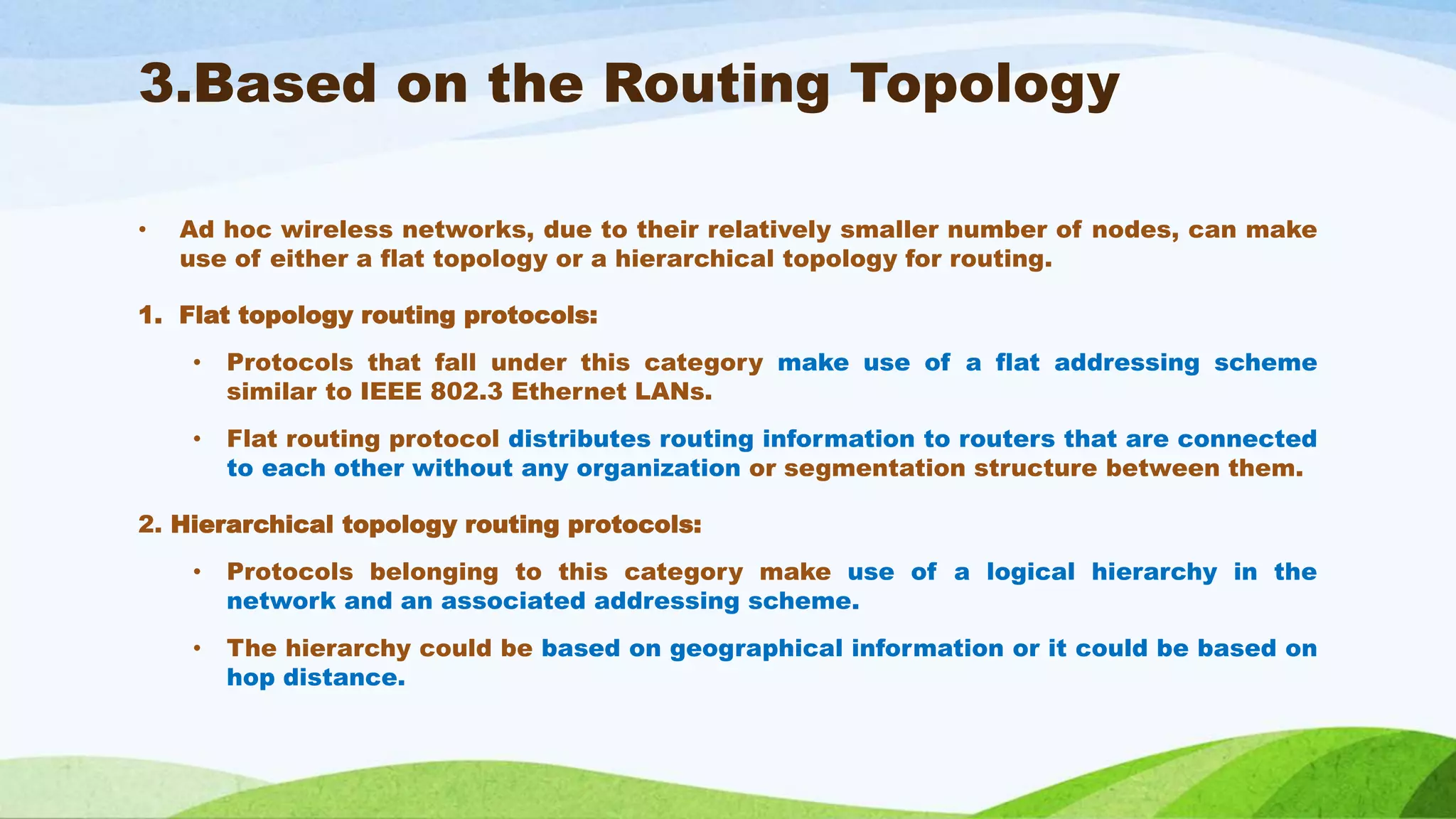 Manet Routing Protocols Issues And Classifications Pptx Computer