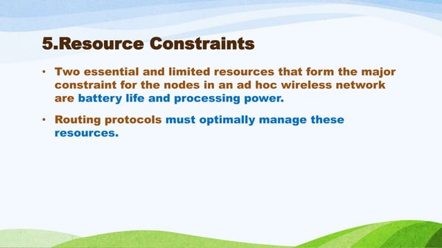 Manet Routing Protocols Issues And Classifications Pptx Computer