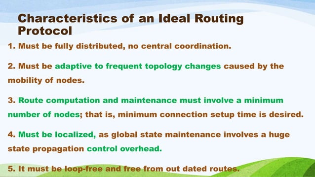 MANET routing protocols Issues and Classifications | PPTX | Computer Networking | Computing