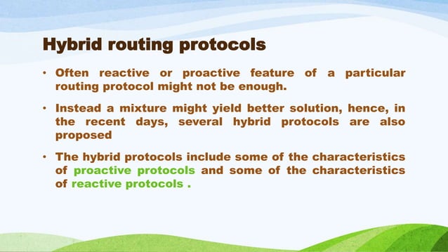 Manet Routing Protocols Issues And Classifications Pptx Computer
