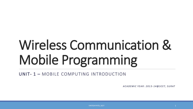 Unit 1 Mobile Computing Introduction Pdf
