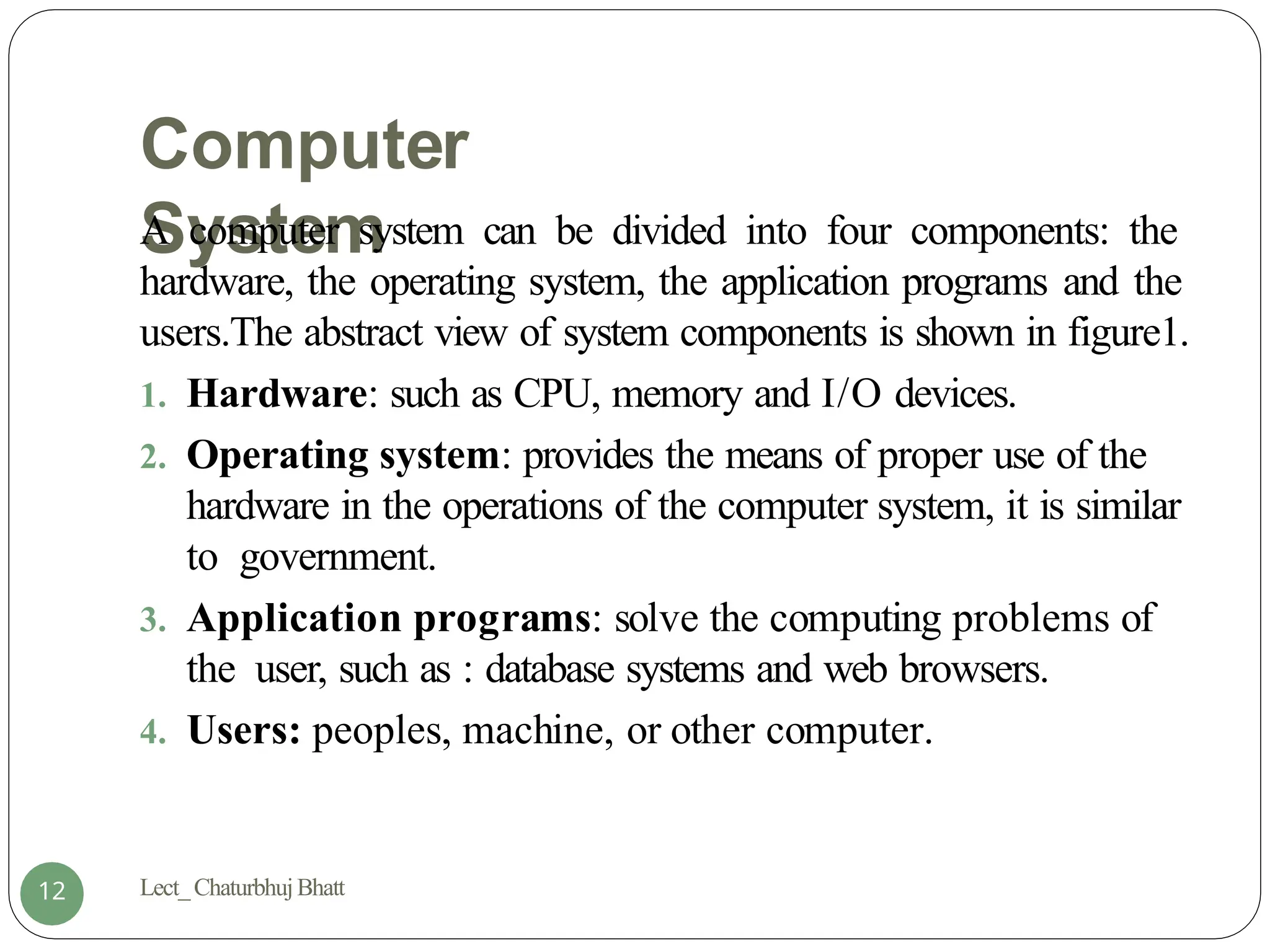 Operating System overview(Unit-1)- operating system types , types of ...