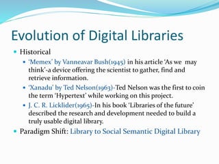 Overview of Digital Libraries | PPTX