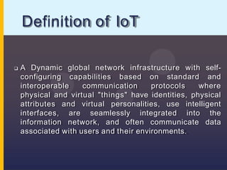 Definition of Internet of things and introduction | PPTX