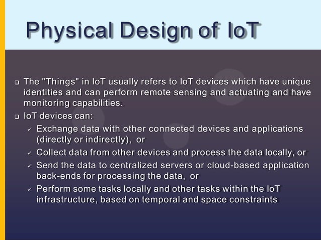 Definition of Internet of things and introduction | PPT