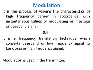 Amplitude Modulation and Demodulation Techniques | PPT
