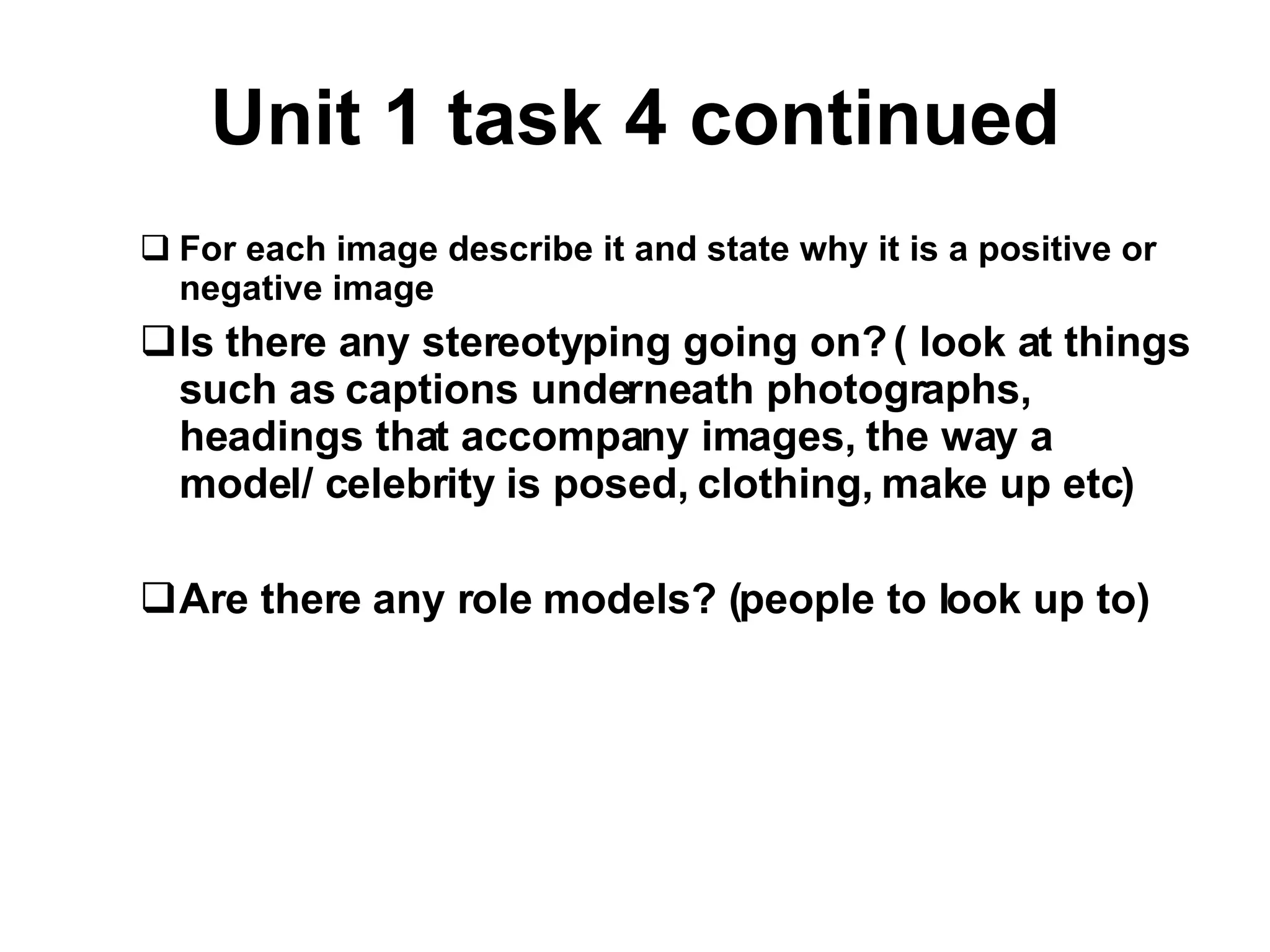 Unit 1 Print Component Task 4 | PPT