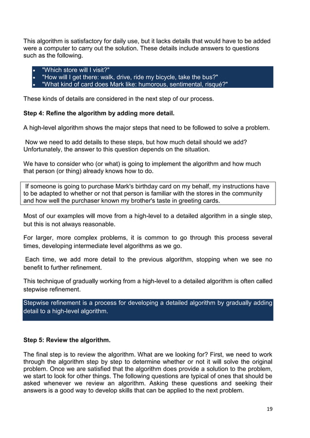 Unit 1-problem solving with algorithm | PDF