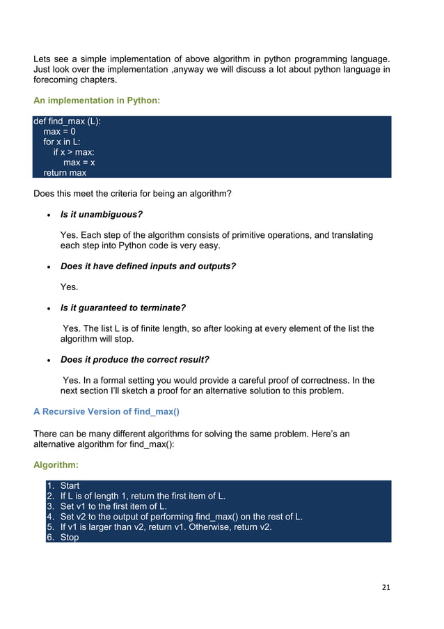 Unit 1-problem solving with algorithm | PDF