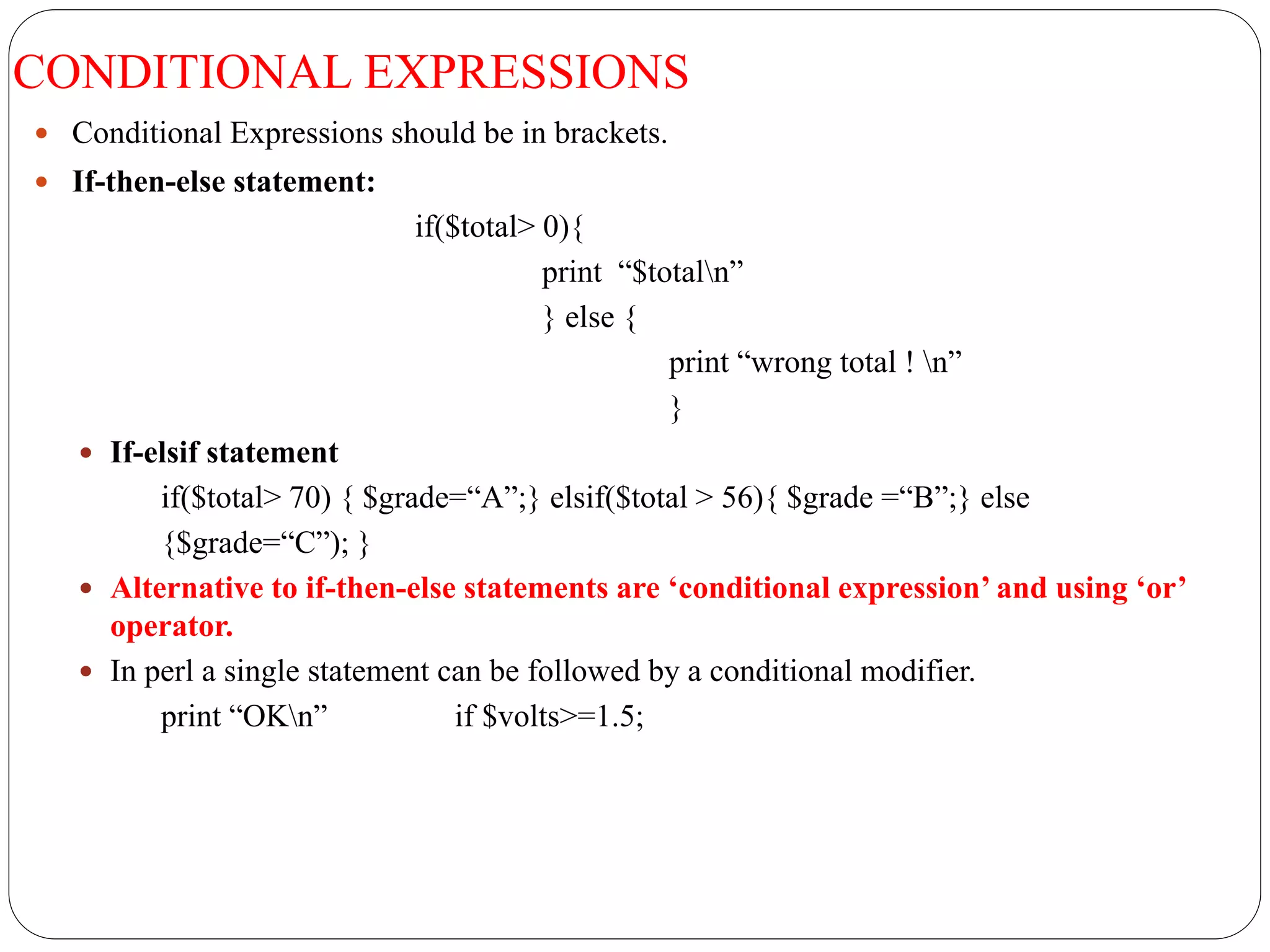 Unit 1-scalar expressions and control structures | PPTX