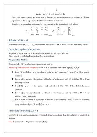 Unit 1-solution oflinearsystems | PDF