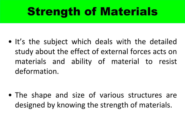 Unit 1-stress, strain and deformation of solids | PPT | Physics | Science
