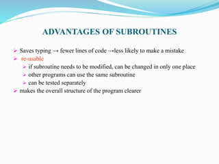 Unit 1-subroutines in perl | PPTX