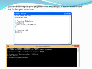Unit 1-subroutines in perl | PPTX