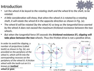 Unit-1 Toothed Gears_Spur Gears, Law of Gearing | PPT