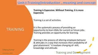 Unit 1-training-introduction | PDF