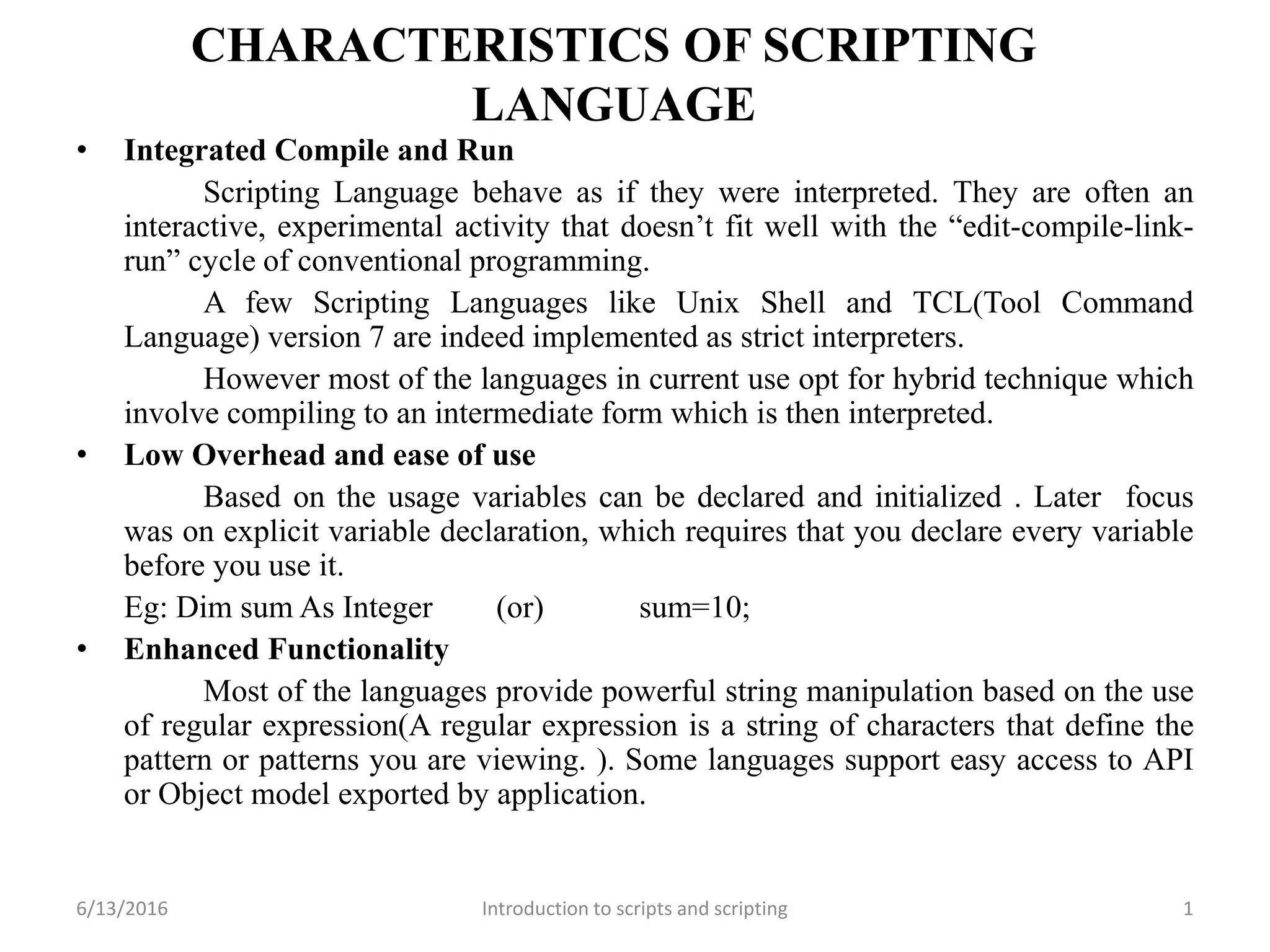 Unit 1 Uses For Scripting Languagesweb Scripting Ppt 5467