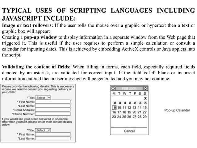 Unit 1-uses for scripting languages,web scripting | PPTX