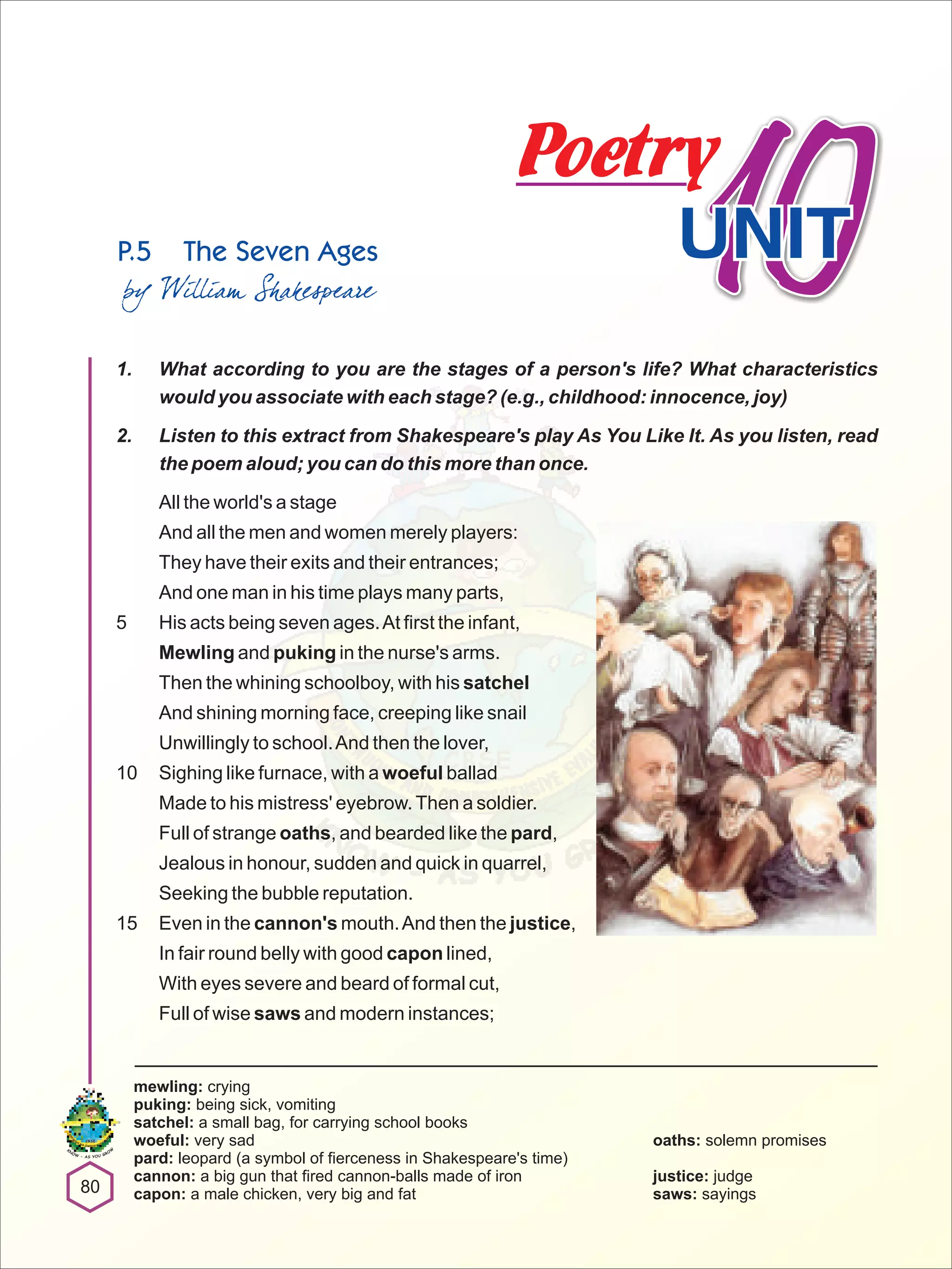 THE SEVEN AGES by SHAKESPEARE | PDF