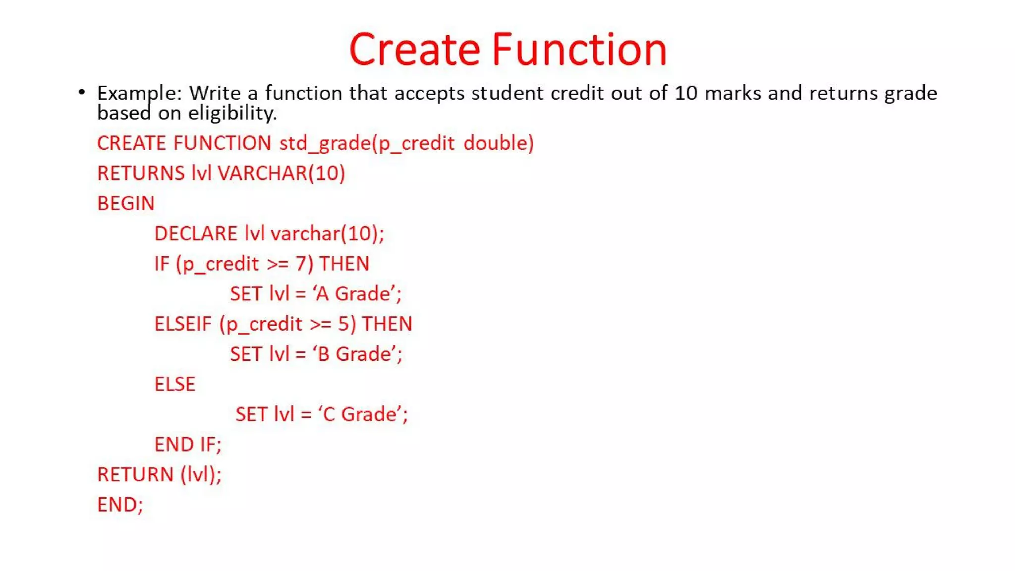 DBMS Unit - 10 - PL/SQL Concepts | PPT