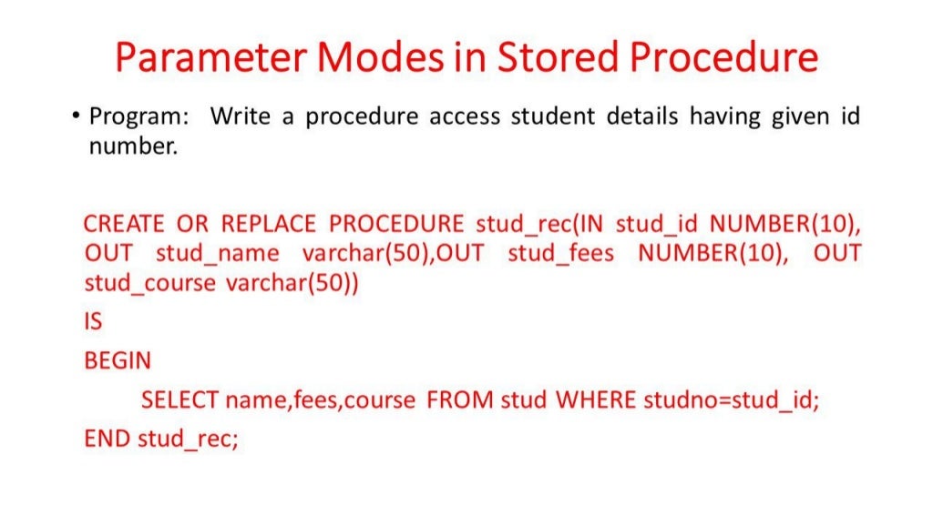 DBMS Unit - 10 - PL/SQL Concepts