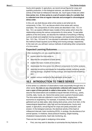 Trend,Component and Analysis of time series | PDF