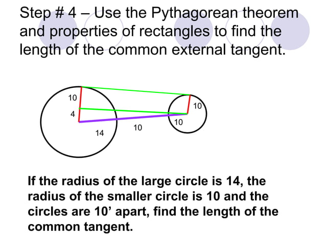 CPM Geometry Unit 10 Day 6 Cs50 Common Tangent | PPT