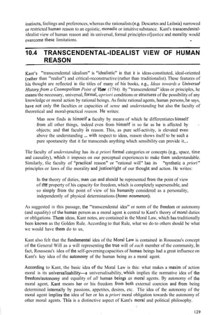 Unit 10 immanuel kant | PDF