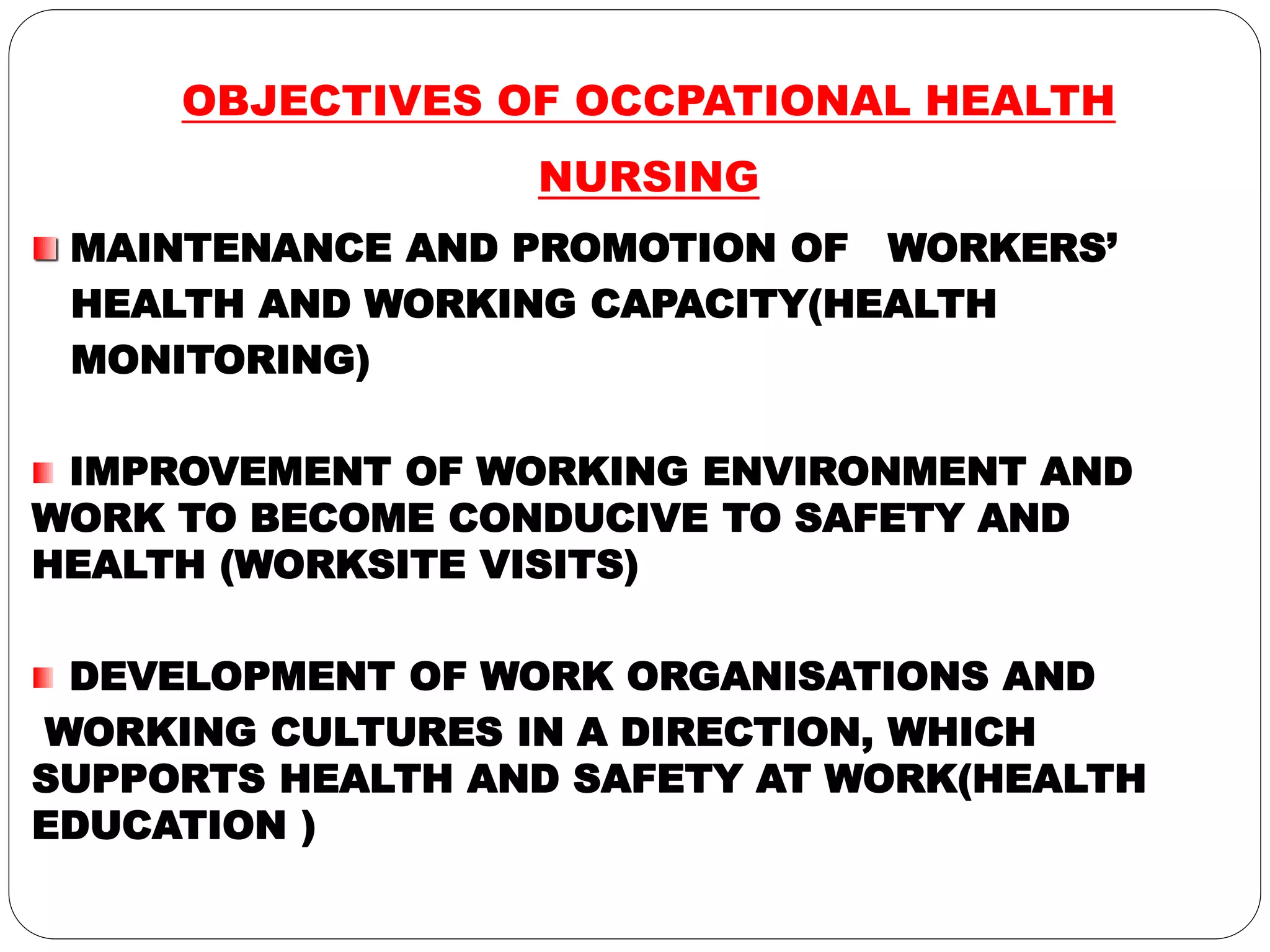 Occupational and industrial health disorder | PPTX