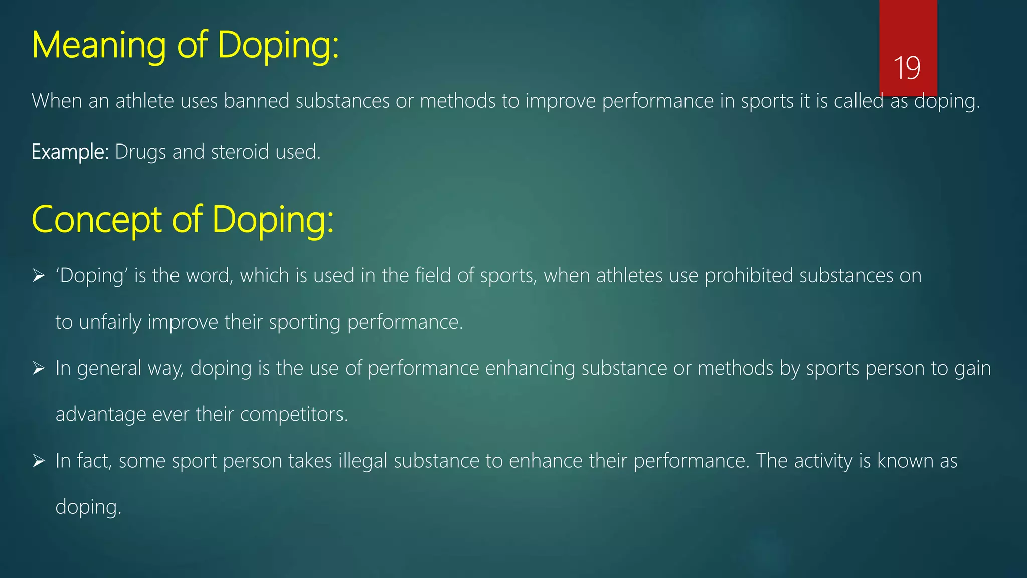 UNIT - 10 Training and Doping in Sports | PPTX