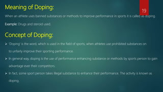 UNIT - 10 Training and Doping in Sports | PPTX