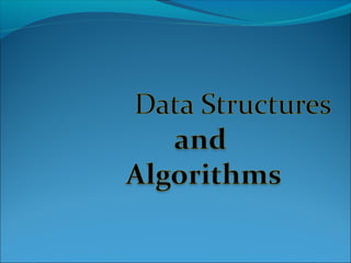 DATA STRUCTURE AND ALGORITHMS | PPT