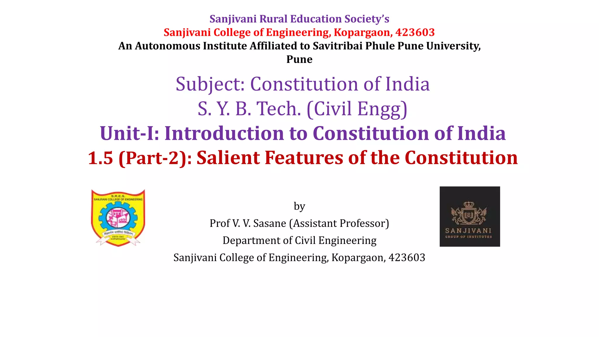 salient_features_of_constitution Part II | PPTX