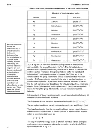 Unit-1 Transition elements and its properties | PDF