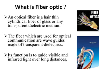 Optical fiber Communication | PPTX