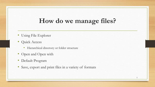 Unit - 11 File Management.pptx | Web Design and HTML | Internet