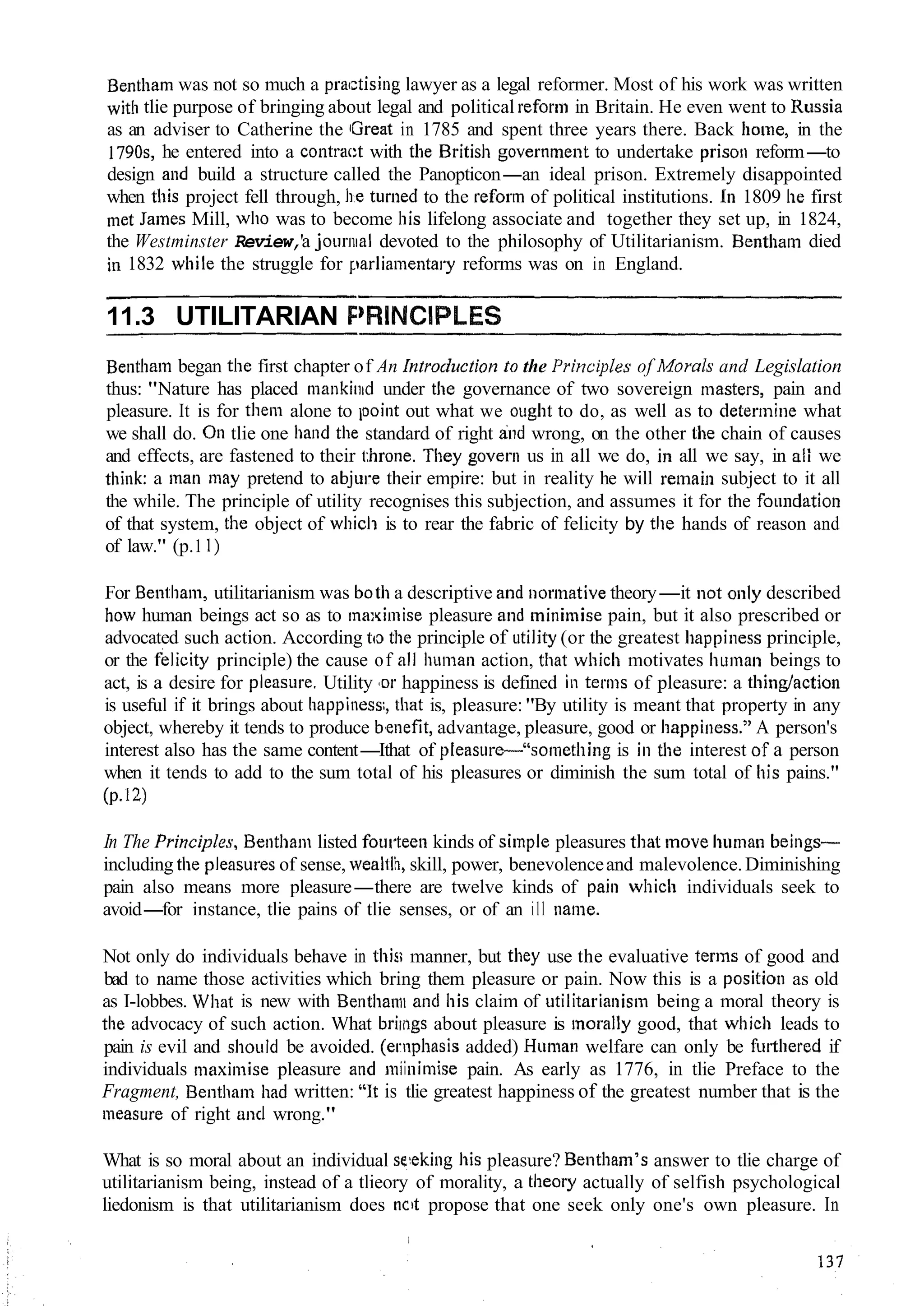 Unit 11 jeremy bentham | PDF