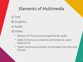 Introduction to Information Technology || Unit - 11 : Multimedia | PDF