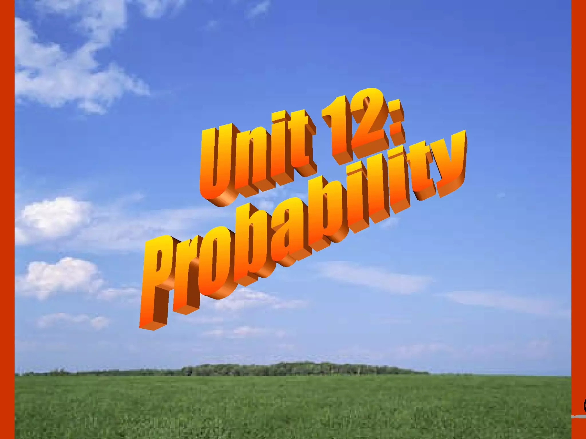 Unit 12: Probability | PPT