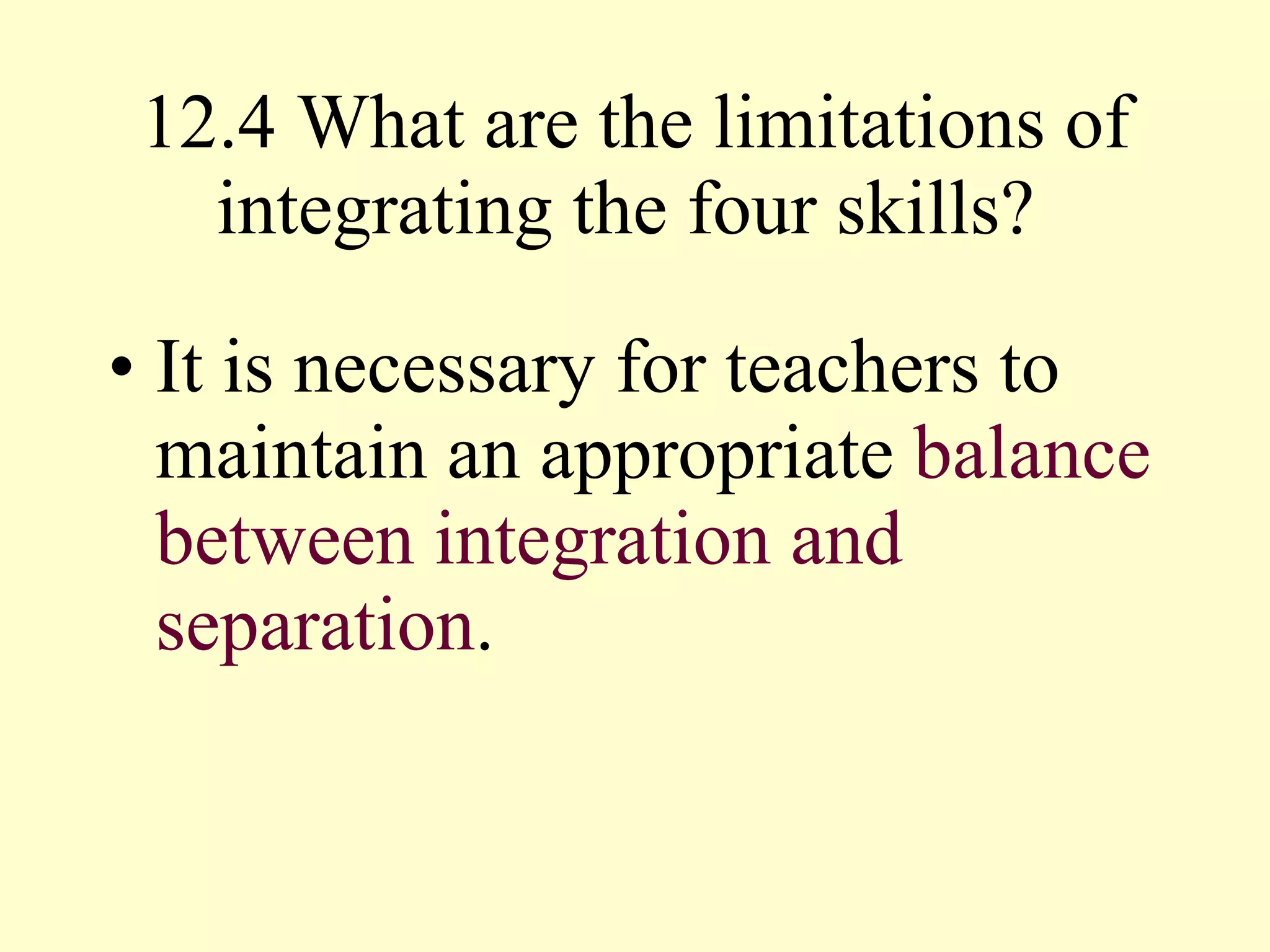 Integrating The Skills | PPT