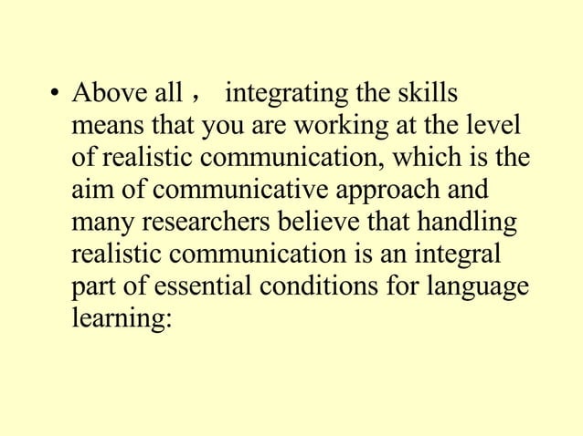 Integrating The Skills | PPT | Education