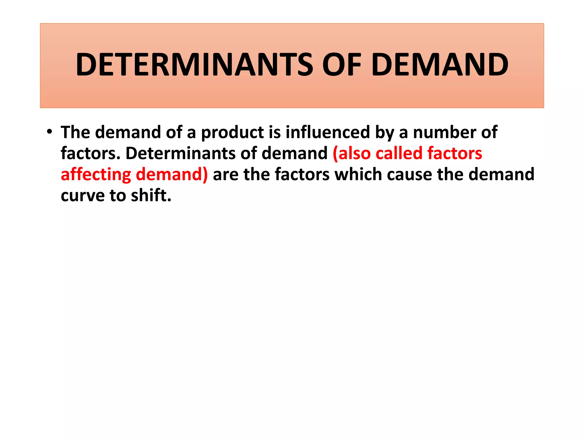 Lec 12 Determinants of demand | PPTX