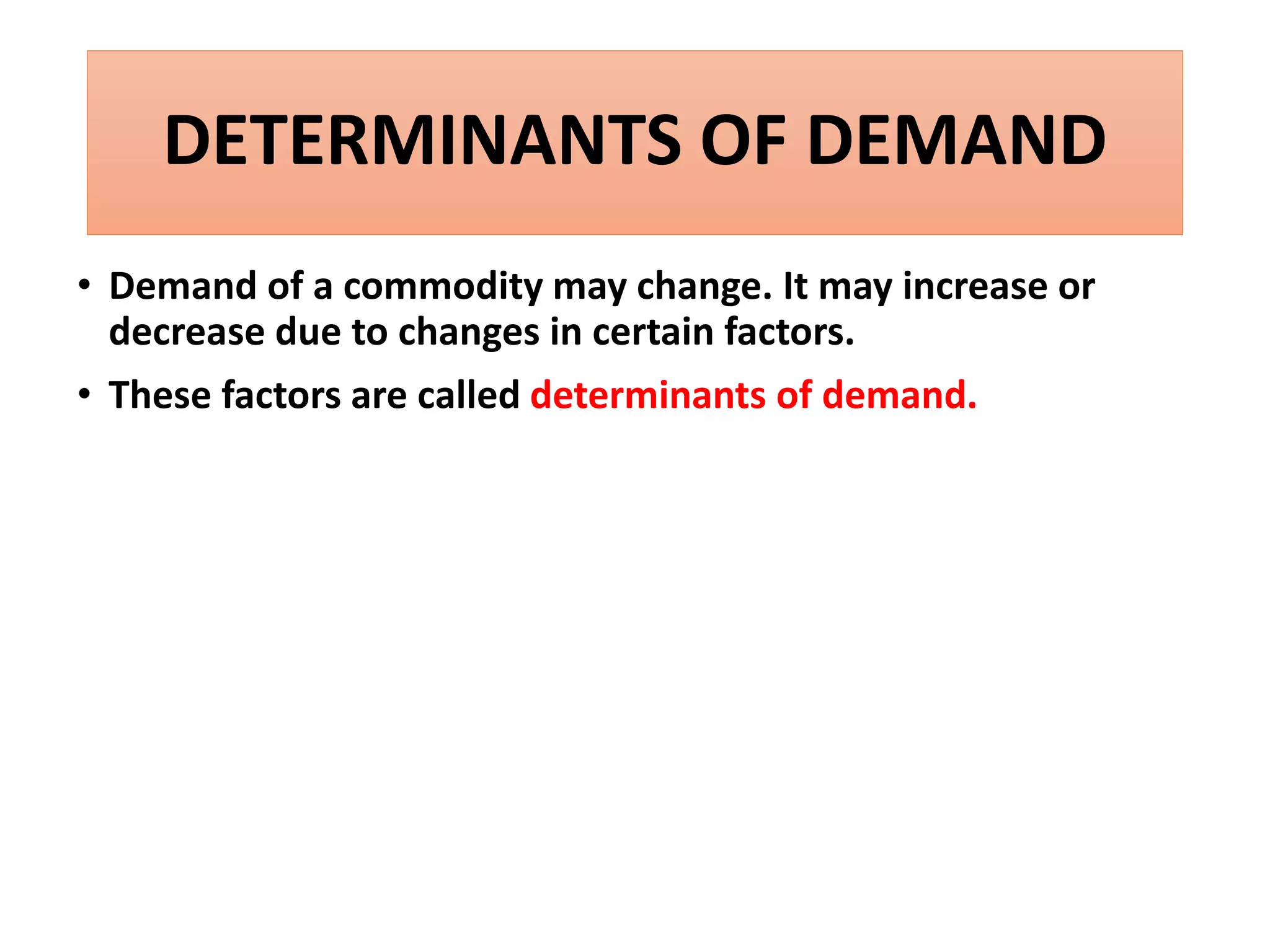 Lec 12 Determinants of demand | PPTX