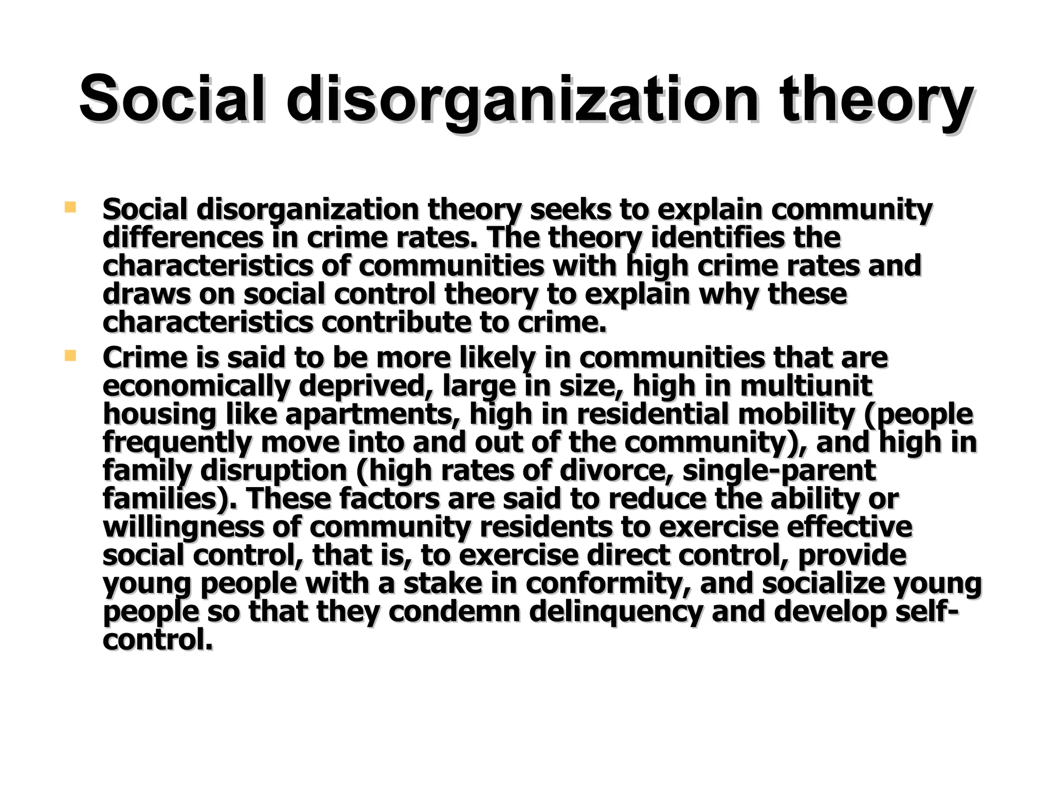 Unit 12 Sociological Theories Of Crime | PPT