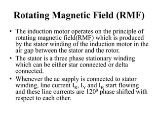 Alternator and 3 phase induction motor | PPTX