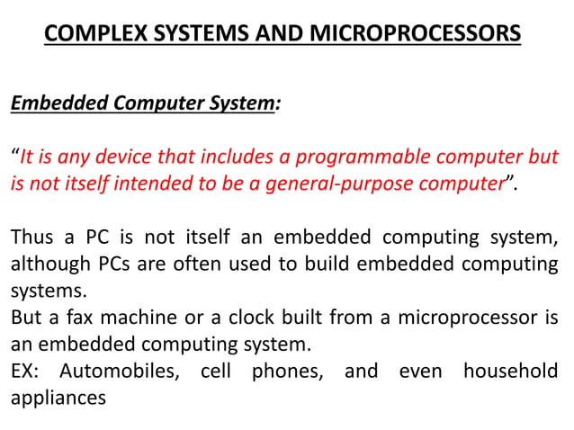 EMBEDDED AND REAL TIME SYSTEMS Unit-1_6703.pptx | Computing ...