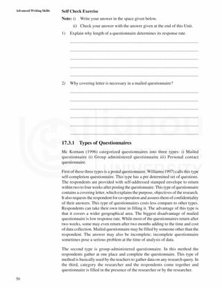Questionnaire Method | PDF