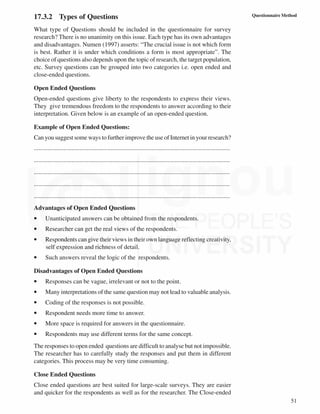 Questionnaire Method | PDF