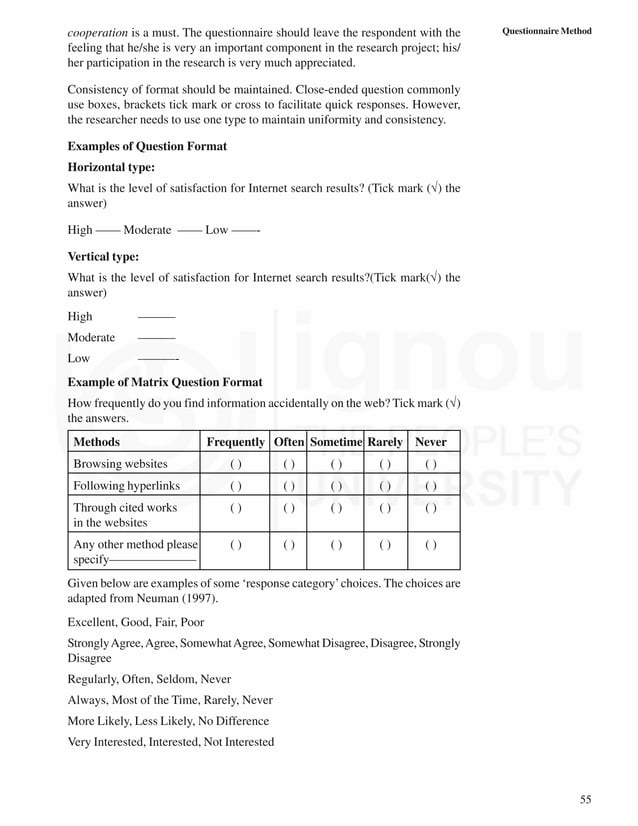 Questionnaire Method | PDF